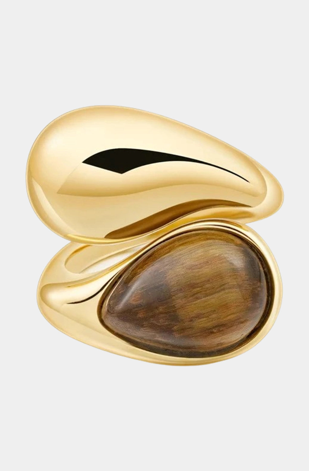 Cami Tiger Eye Stacked Ring – Hemline Heights