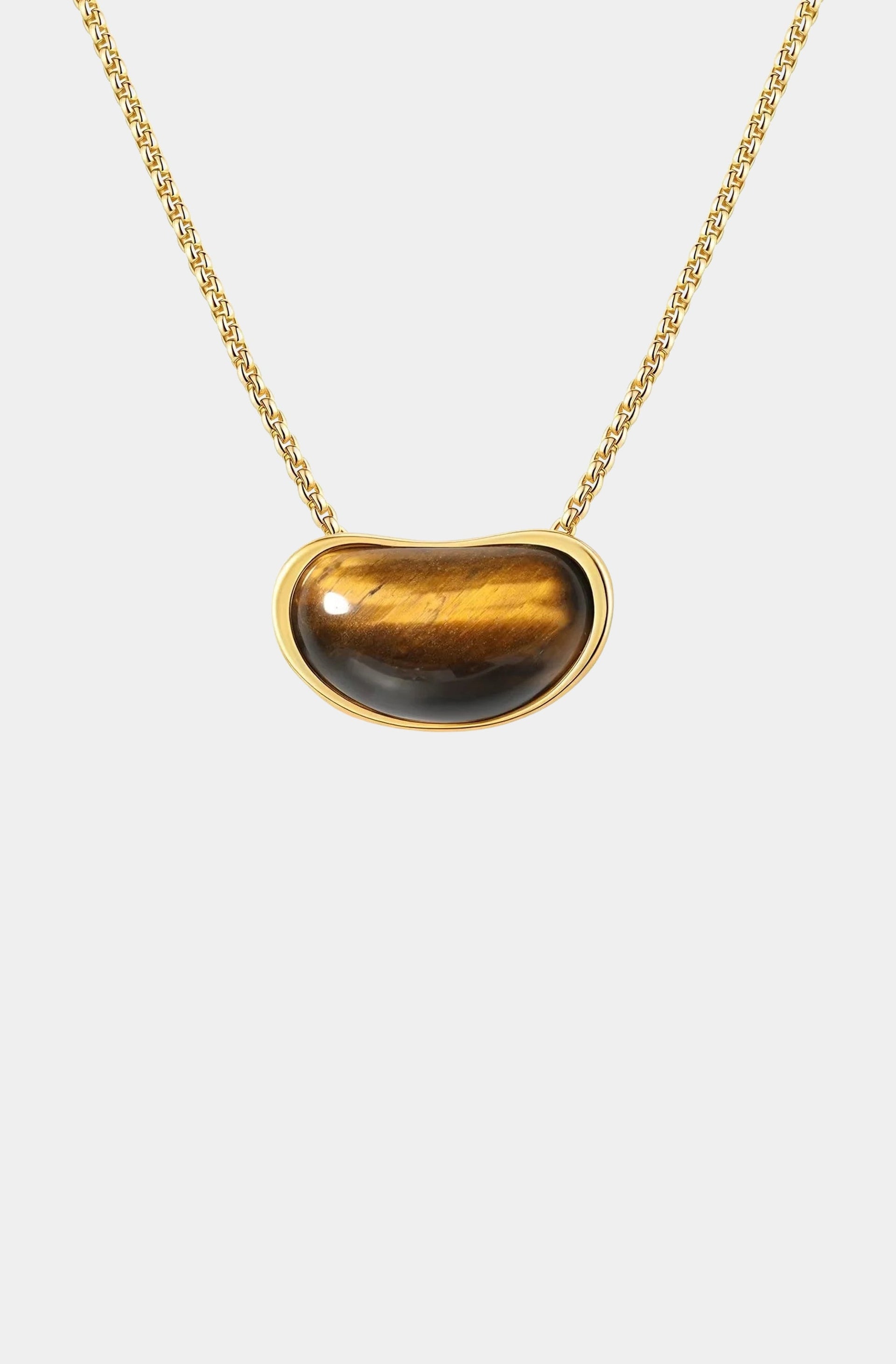 Angie Tiger Eye Pendant Necklace – Hemline Heights